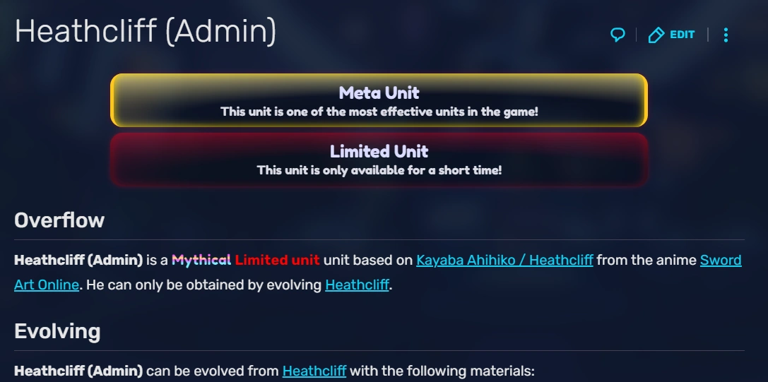 I think someone griefed heathcliff page | Fandom