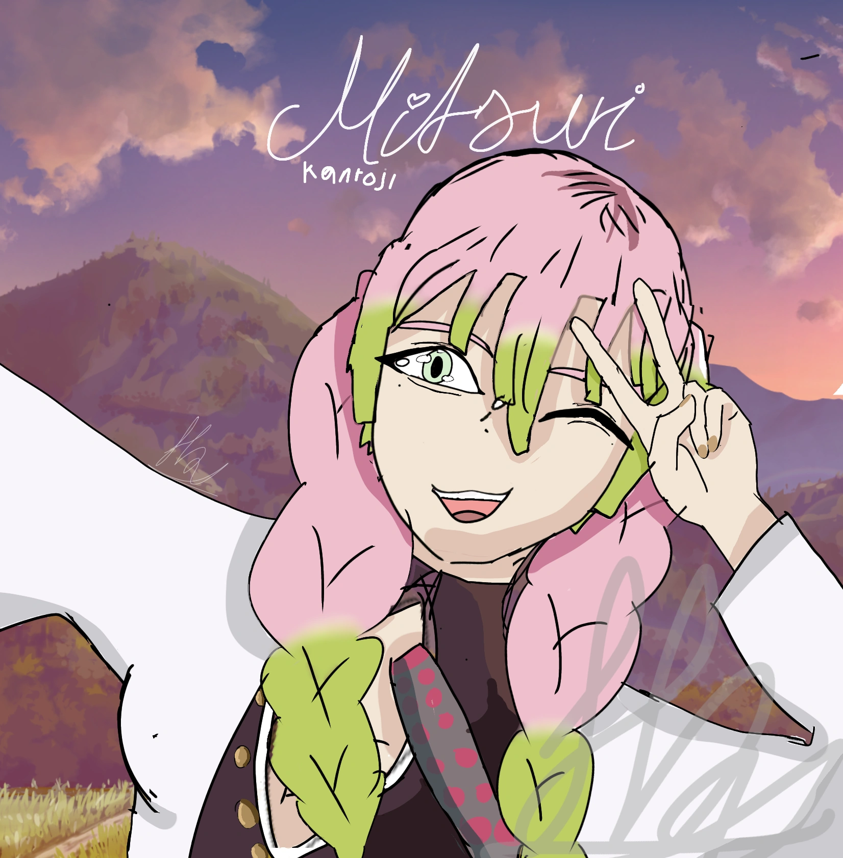 Finished Mitsuri art | Fandom