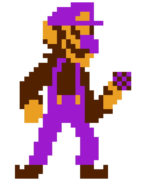 im making pixil waluigi sprites here is what i got so far | Fandom
