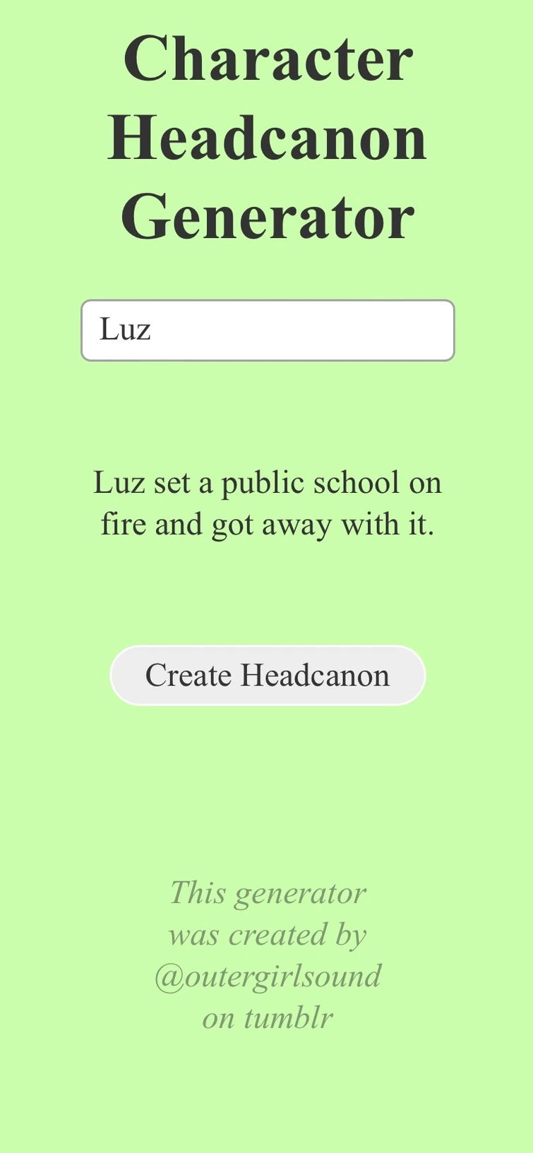 Headcanon maker | Fandom