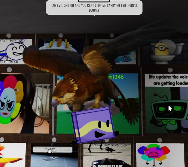 I AM EVIL GRIFFIN AND YOU CANT STOP ME CARRYING EVIL PURPLE BLOCKY | Fandom
