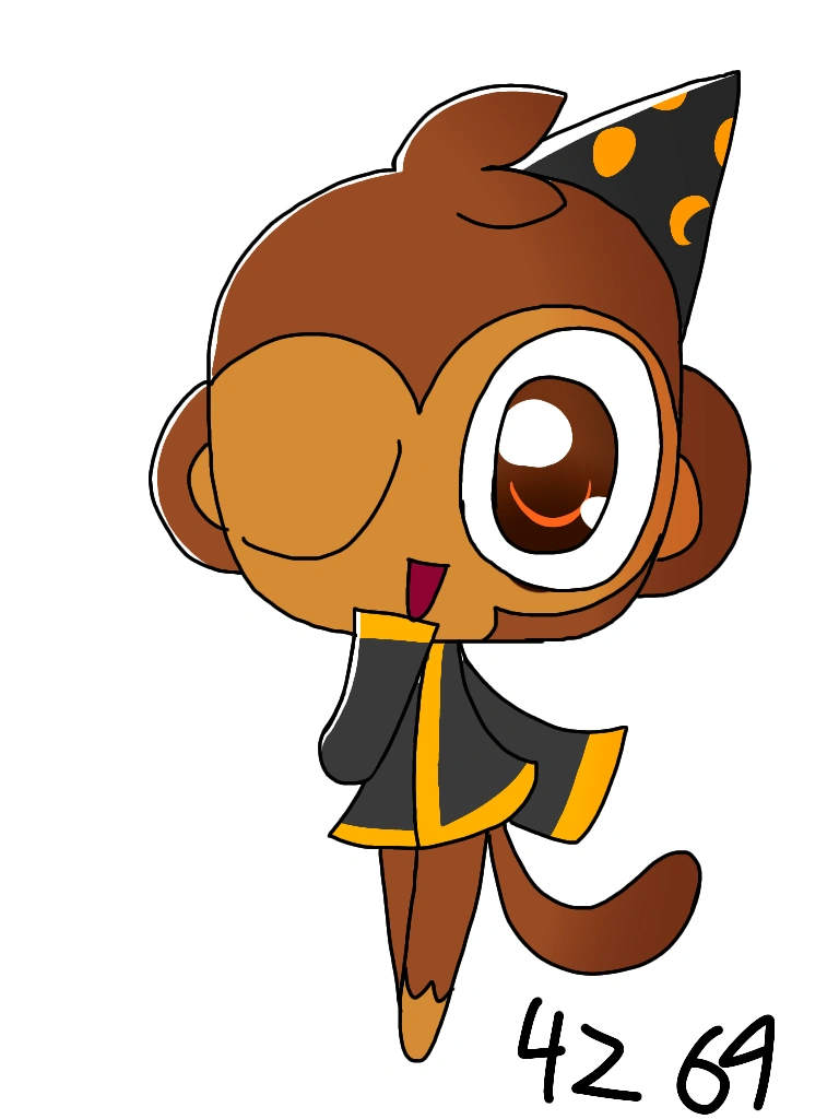 Here's An animeish drawing of the Wizard monkey/monkey apprentice | Fandom