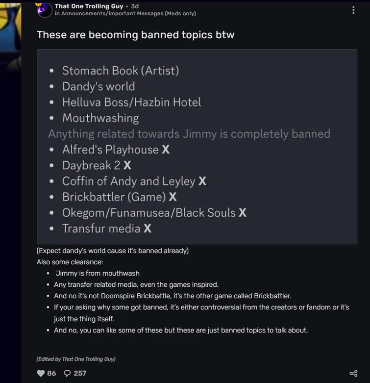 What games will be restricted/banned if I want to create art that ...