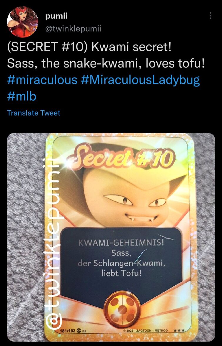New miraculous secrets card | Fandom