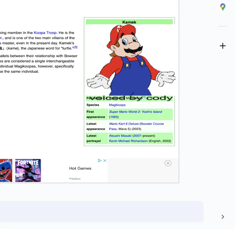 people doubted me but I hav proof now that cody is Mario | Fandom