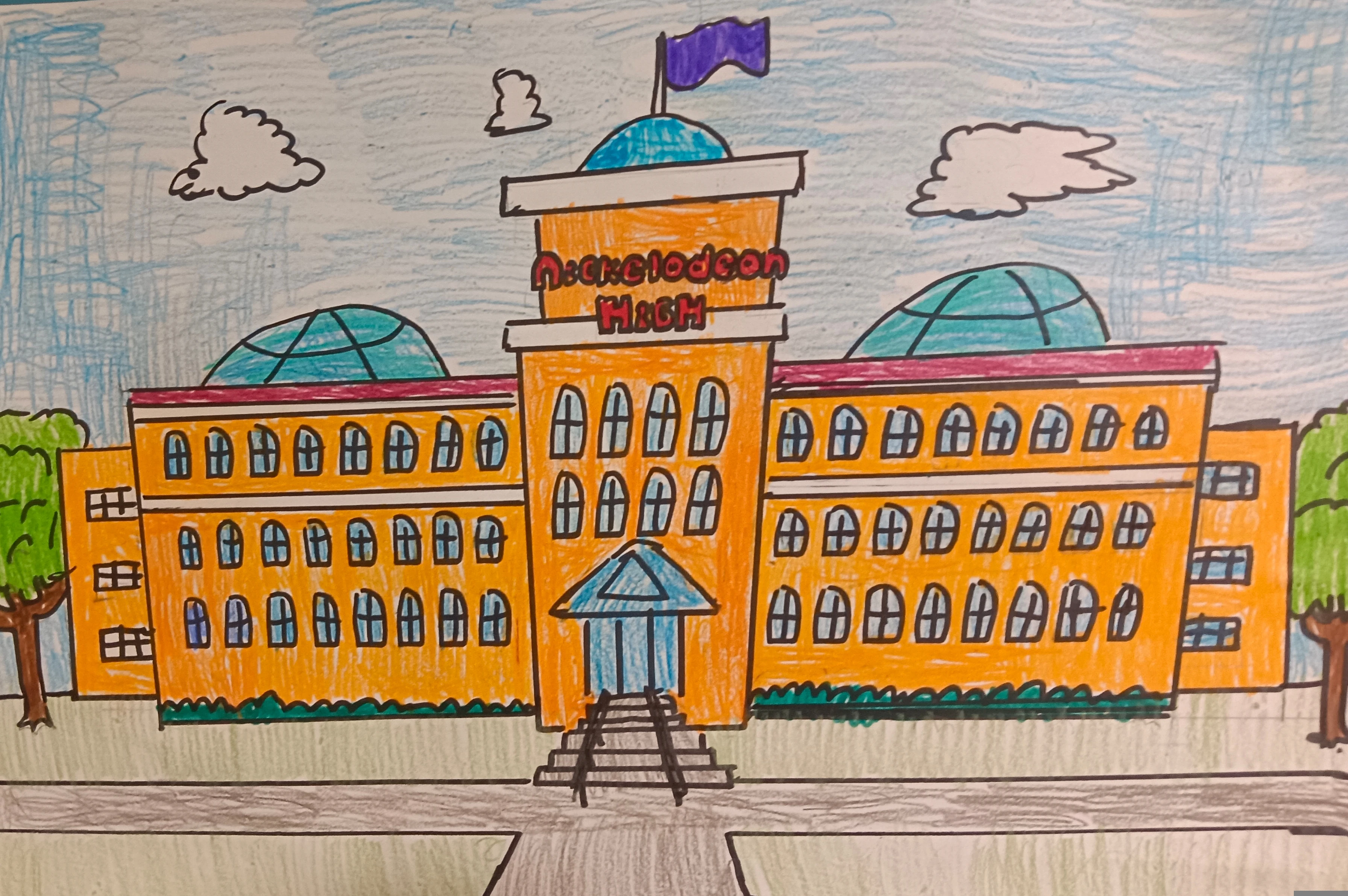 Hey everyone, look at this. I designed a school called Nickelodeon High ...