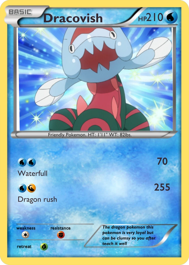 I just made this Pokémon card for dracovish tell me if it is good or ...