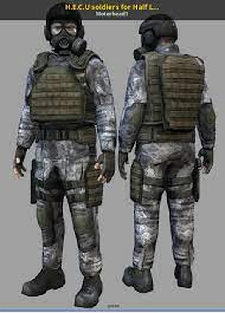 Fun Fact: The dead body laying by the pole is actually a HECU Soilder ...