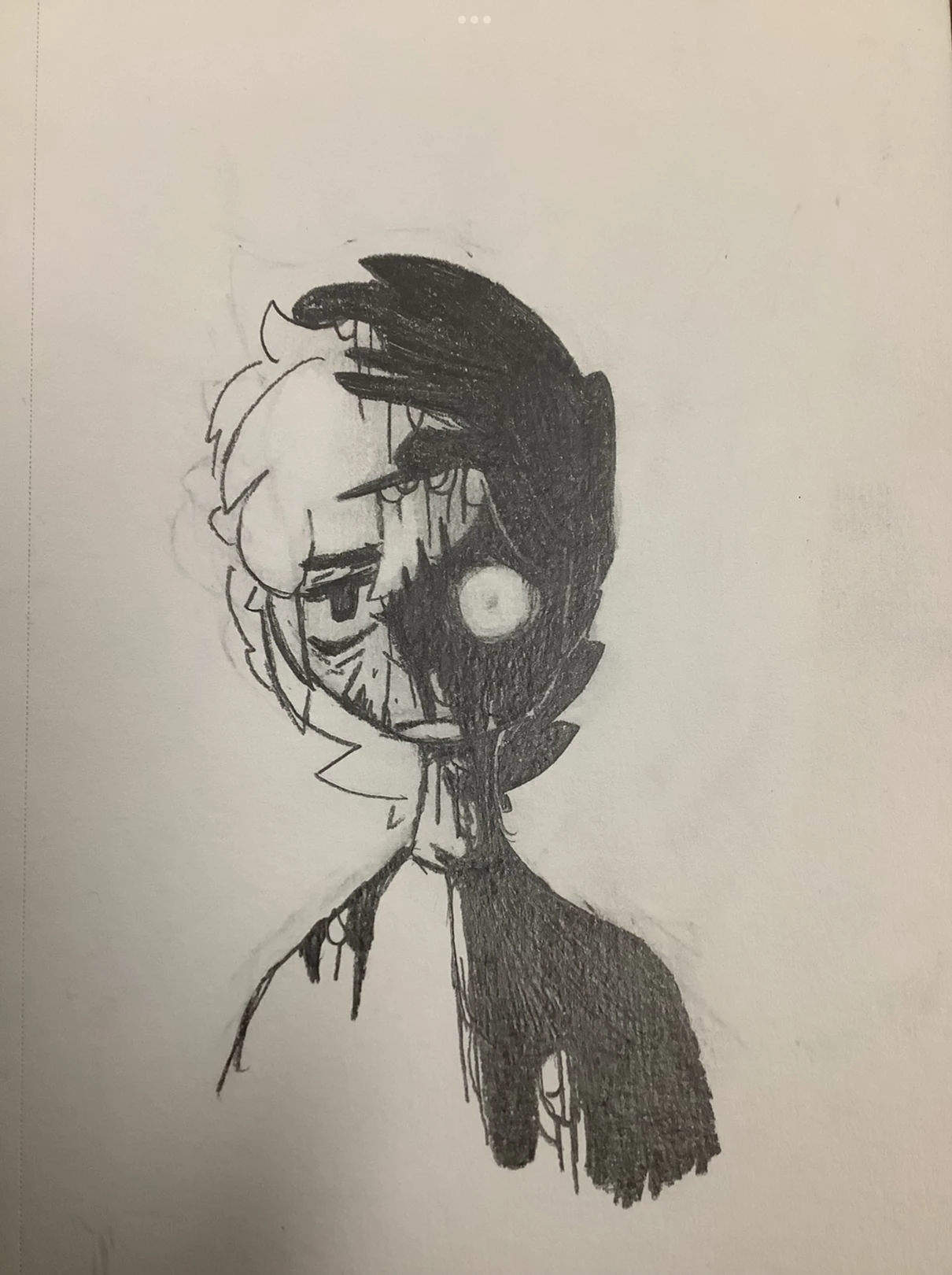 Ok- I made a weirdcore OC on paper, and tried to draw him digitally ...