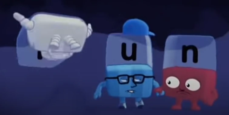 I paused Alphablocks at the wrong moment and now F is A S C E N D I N G ...