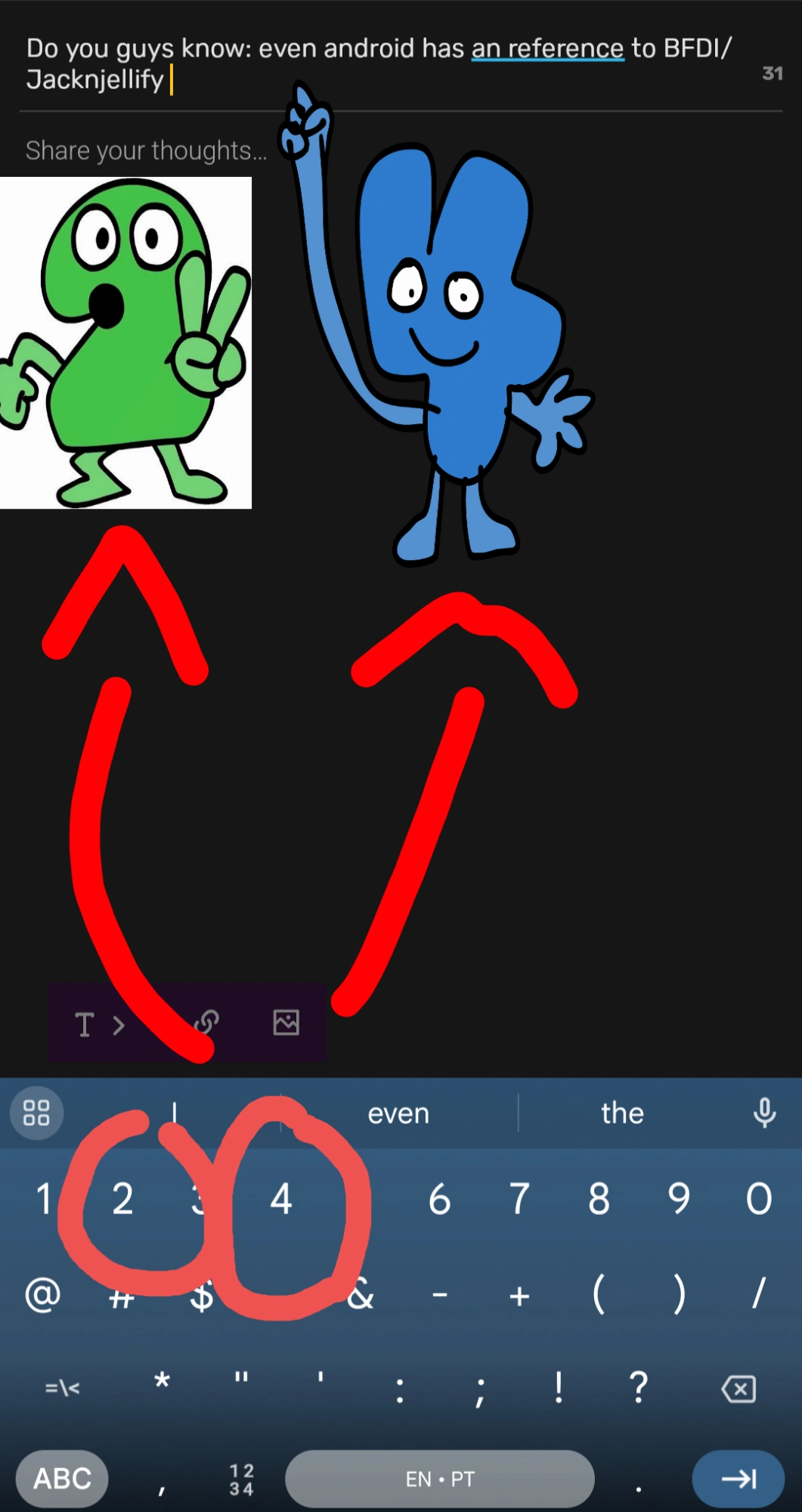 Do you guys know: even android has an reference to BFDI/Jacknjellify ...
