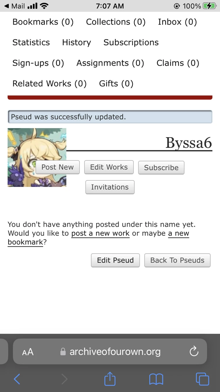 I just made my Ao3 account | Fandom