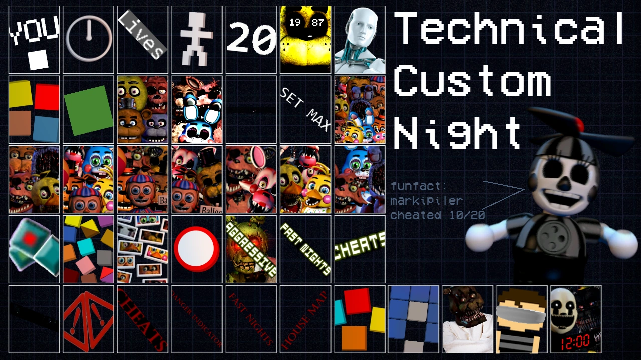 Technical Custom Night: Part 1 (FNaF 1-4) | Fandom