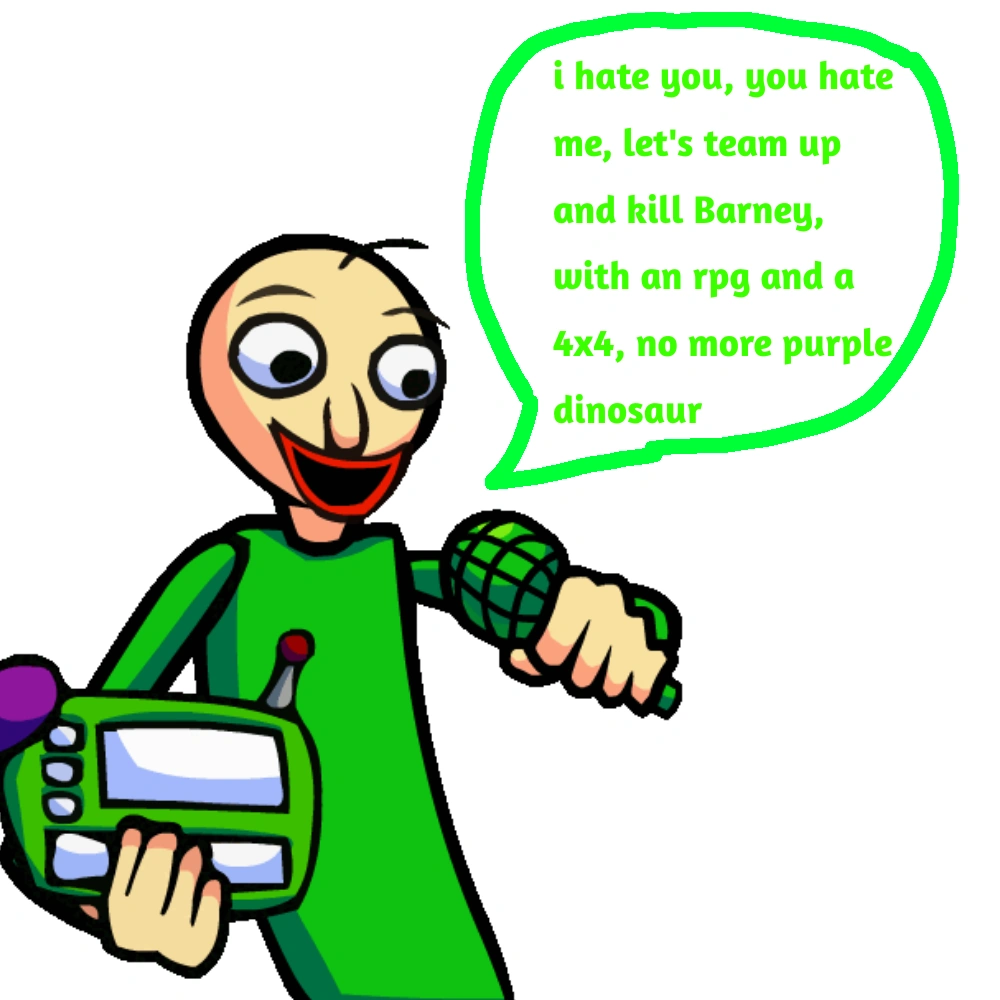 Baldi sings Barney song cursed | Fandom
