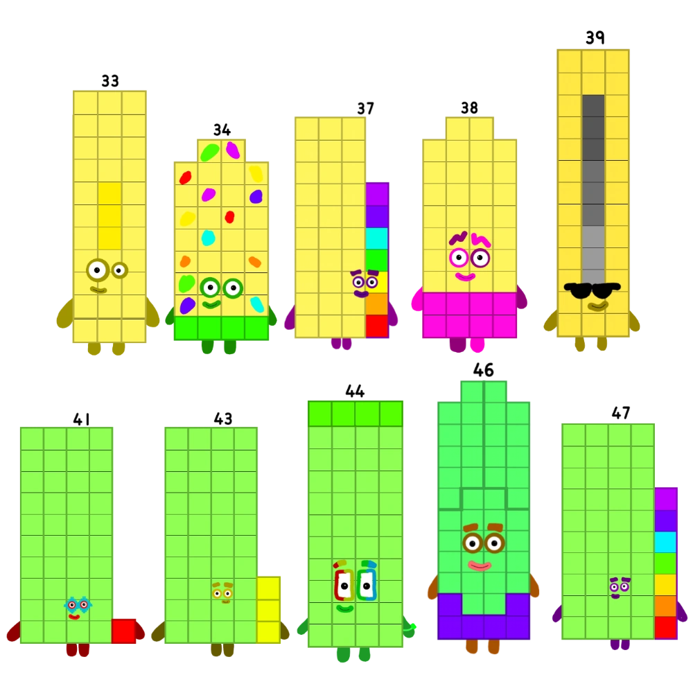 Can anyone redraw my fanmade Numberblocks Thirty-Three to Ninety-Nine ...