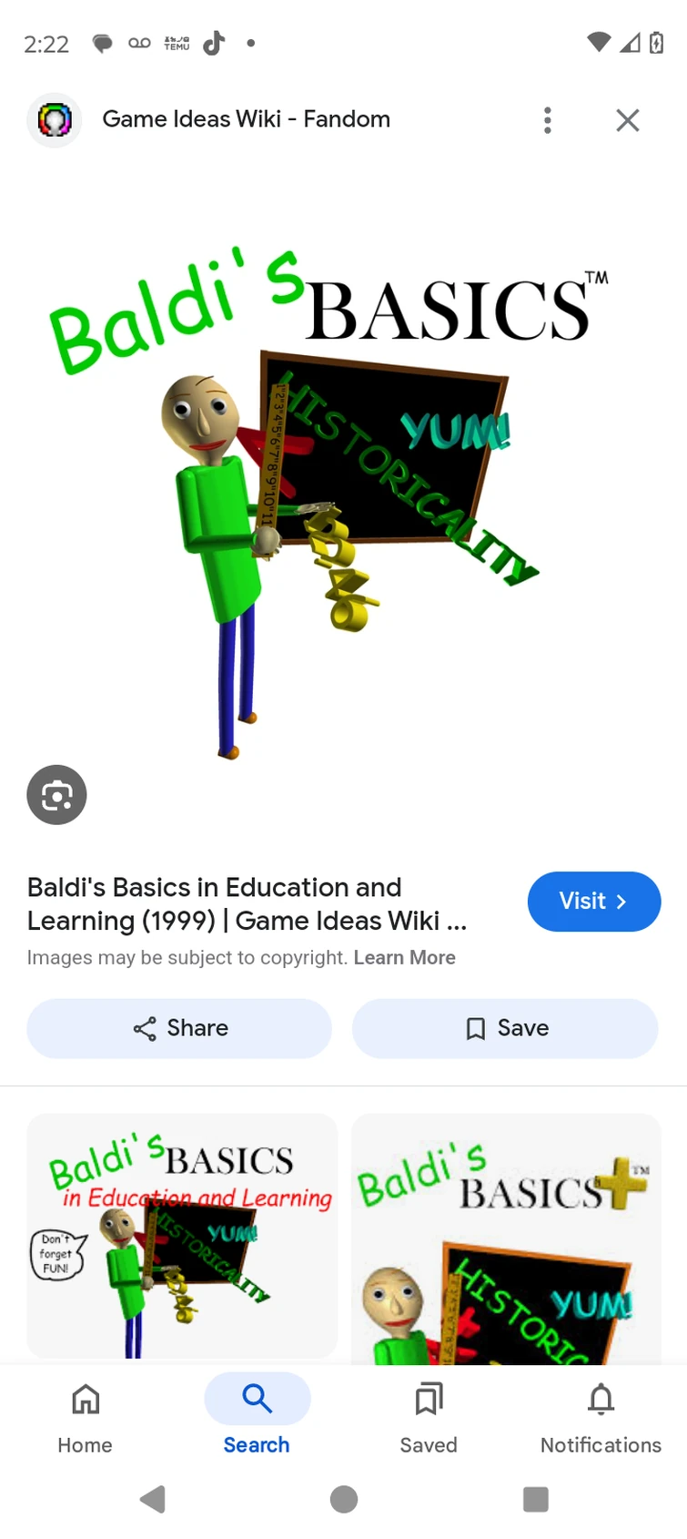 The third season of baldi's basics aired in February 15th 1990 | Fandom
