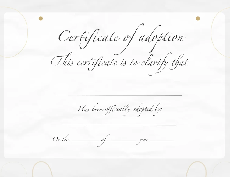 Adoption paper for y’all who don’t wanna marry your favorite characters ...