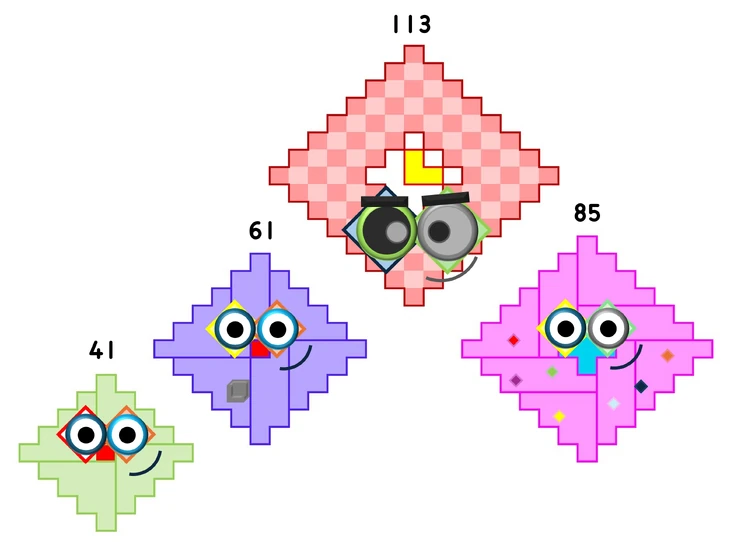 drew my sums of consecutive squares (diamond numbers) | Fandom