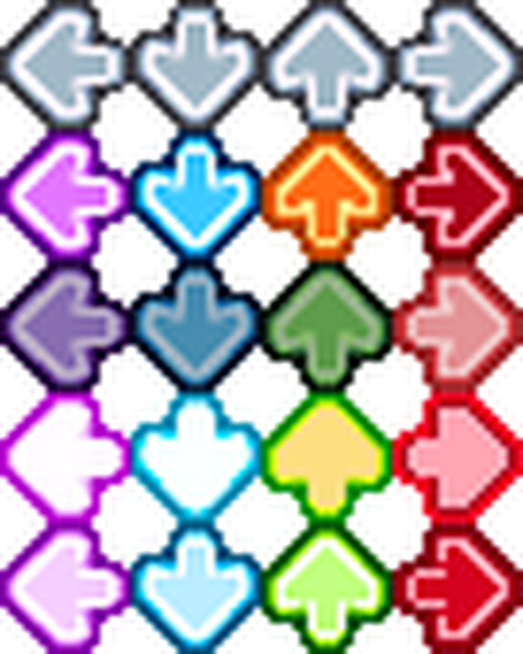 im fucking with my arrow assets in FNF to make them cooler looking ...