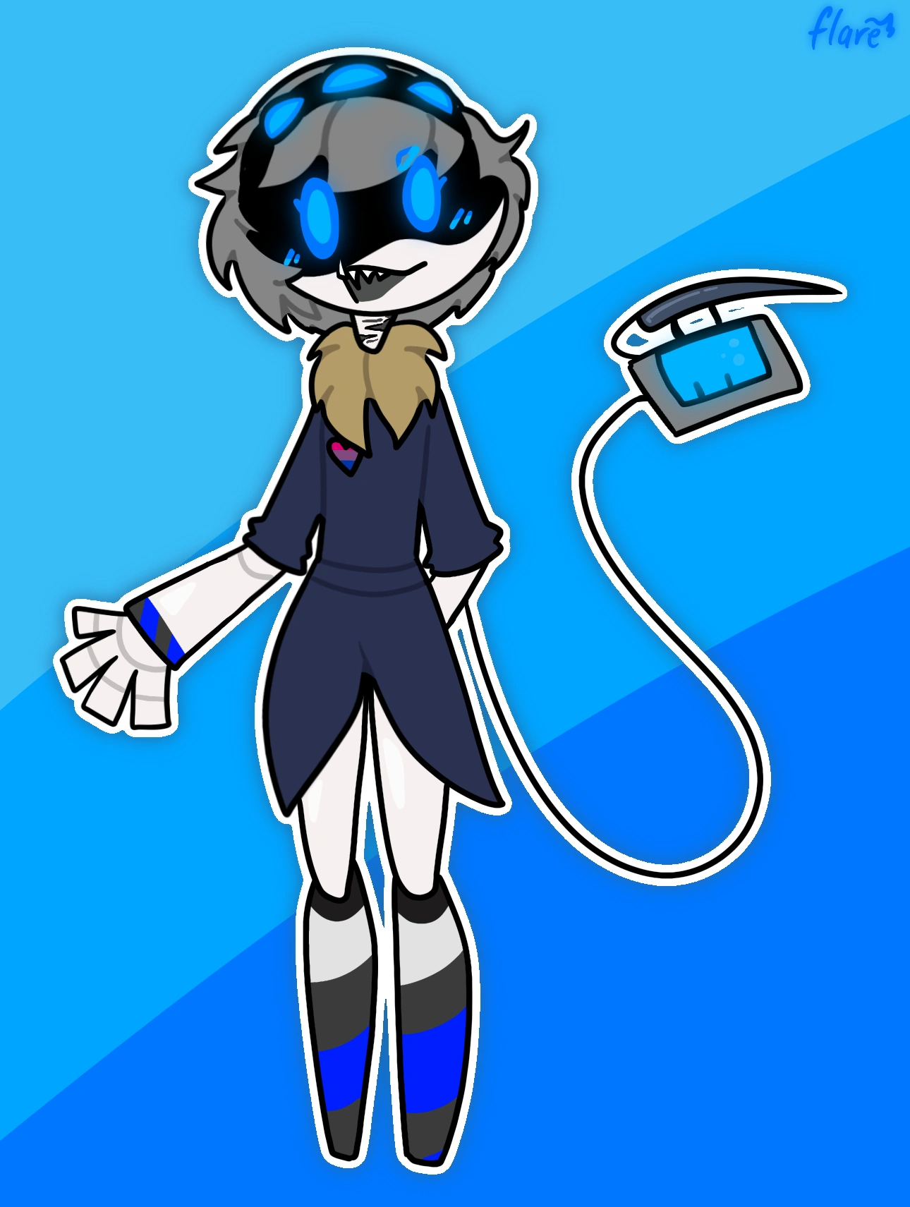 This murder drone OC art thing I did for someone on a different site ...