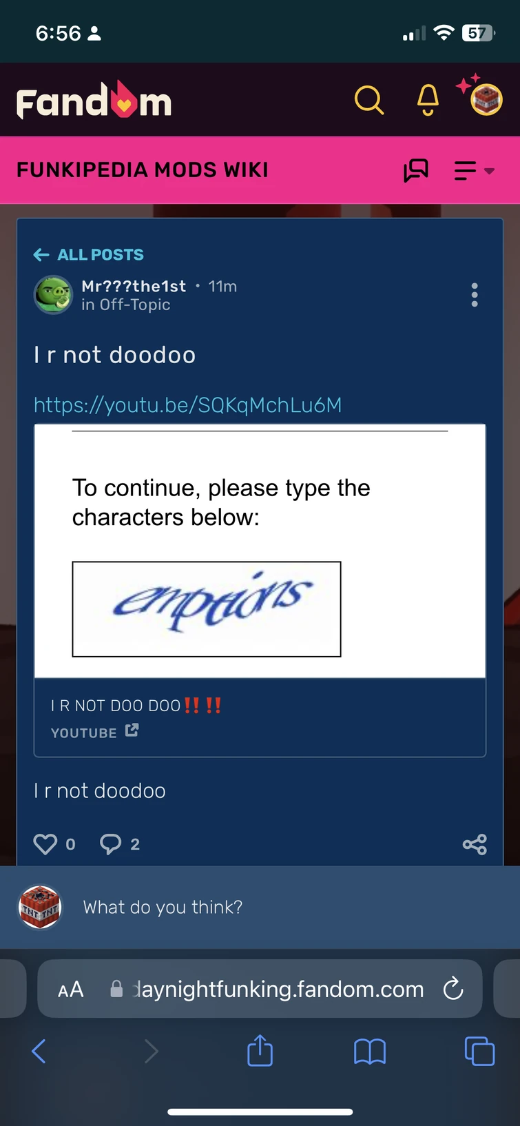 I r not doodoo | Fandom