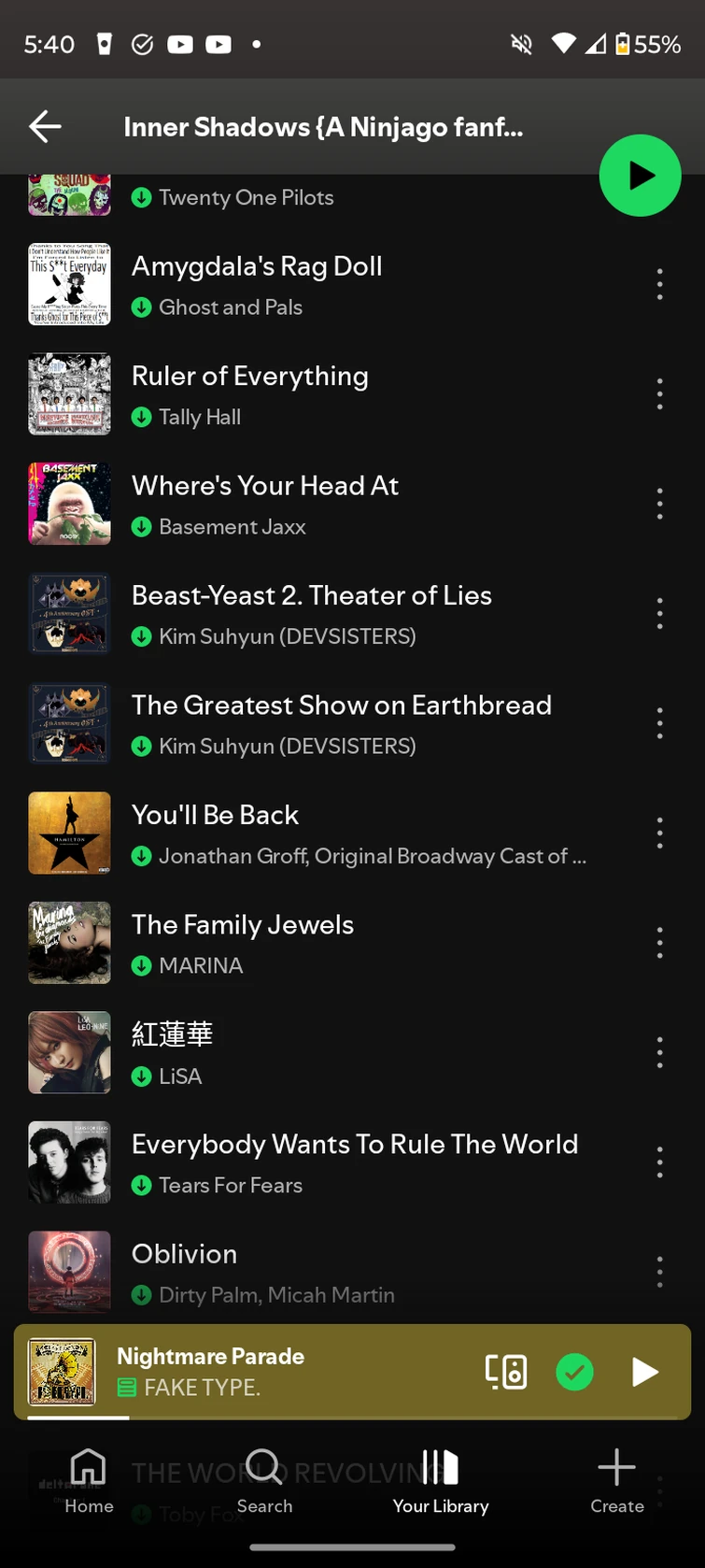 Any predictions for my FanFiction in Inner Shadows you have looking at it's official playlist ...