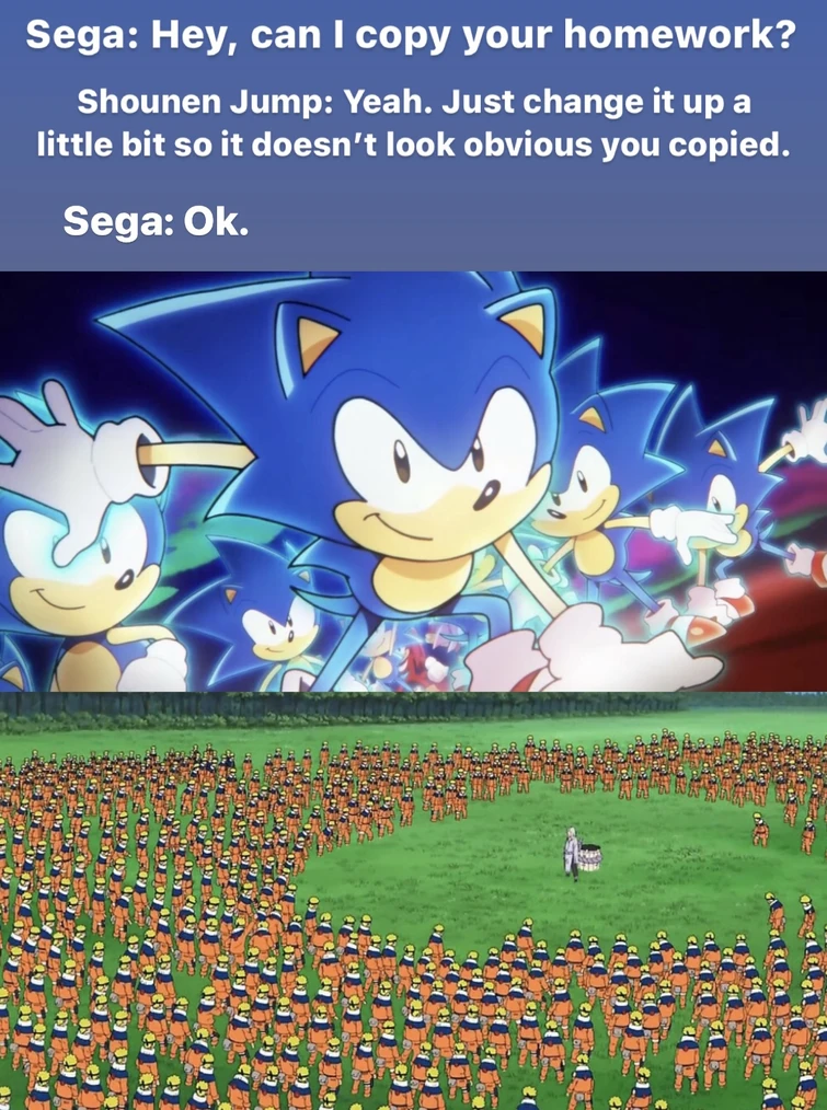 Had a meme idea after they show multiple Sonics. | Fandom