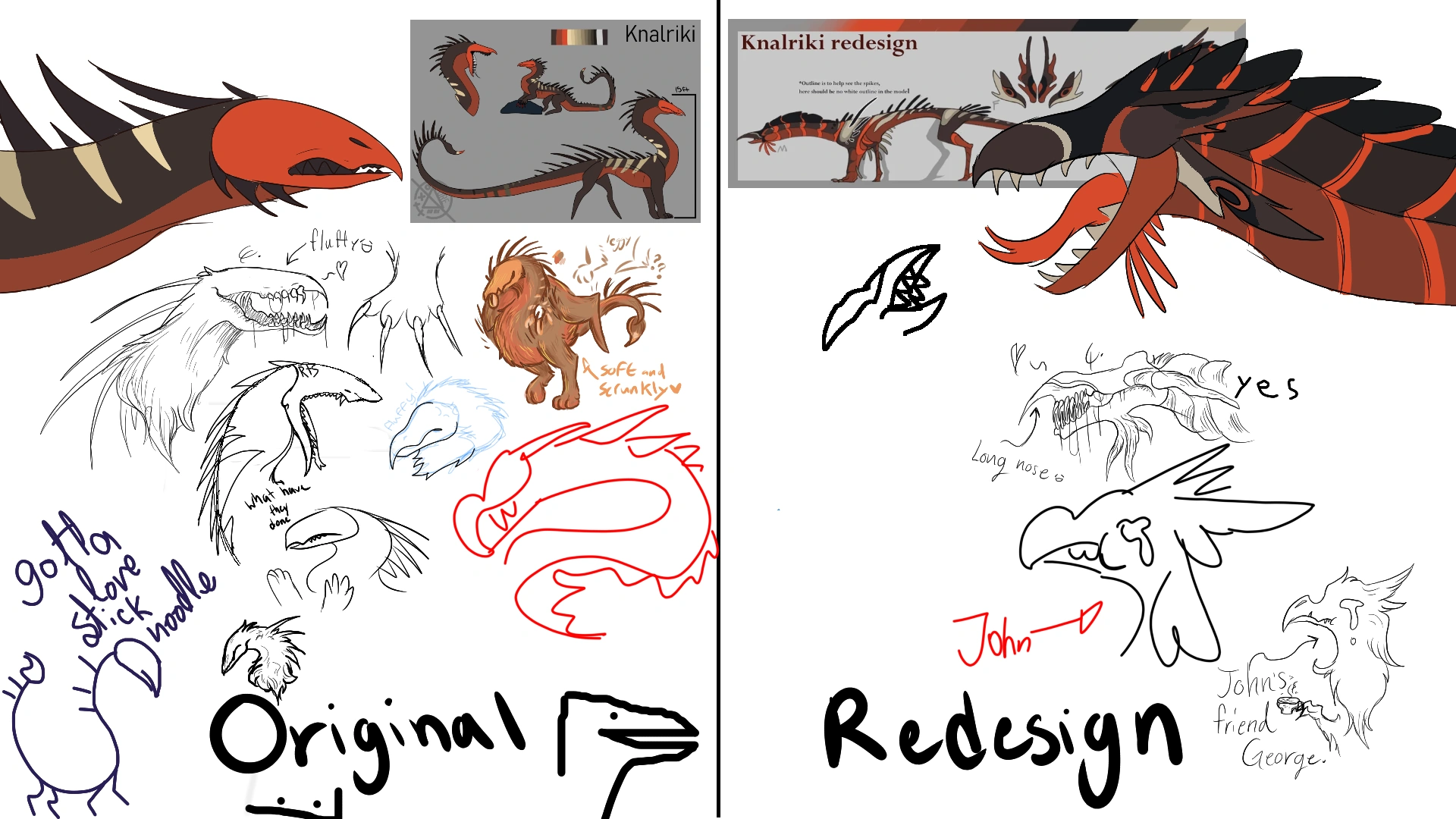 Original VS Redesign Knalriki Art | Fandom