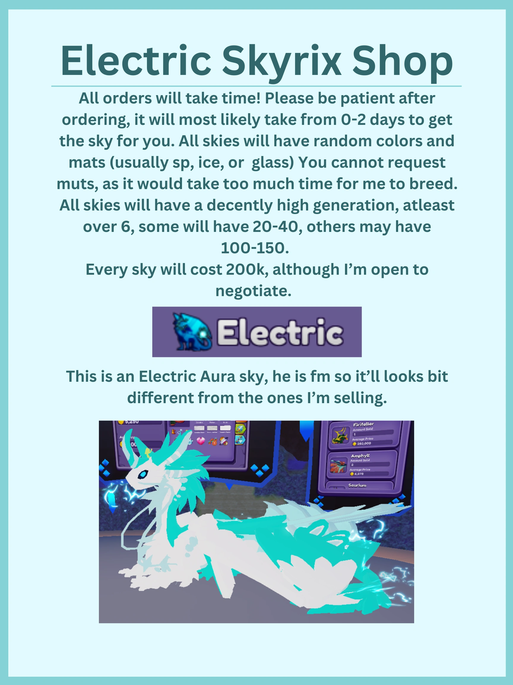 electric aura skyrix shop | Fandom