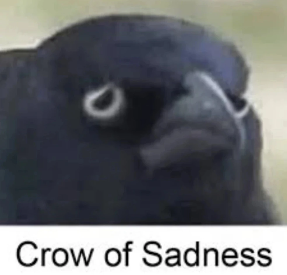 Corvus realizing all Crows went extinct in the year 2478 | Fandom