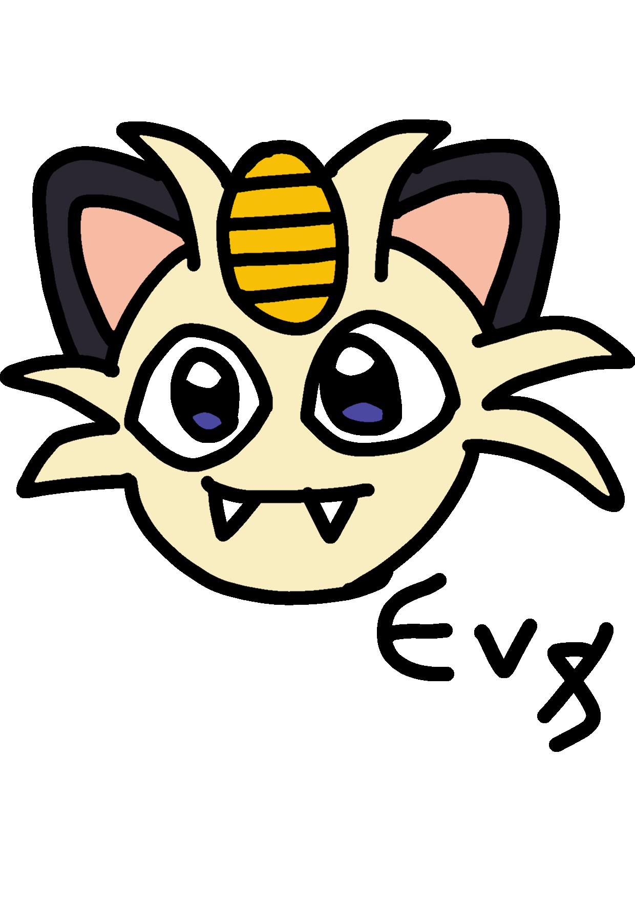 My drawing of Meowth | Fandom