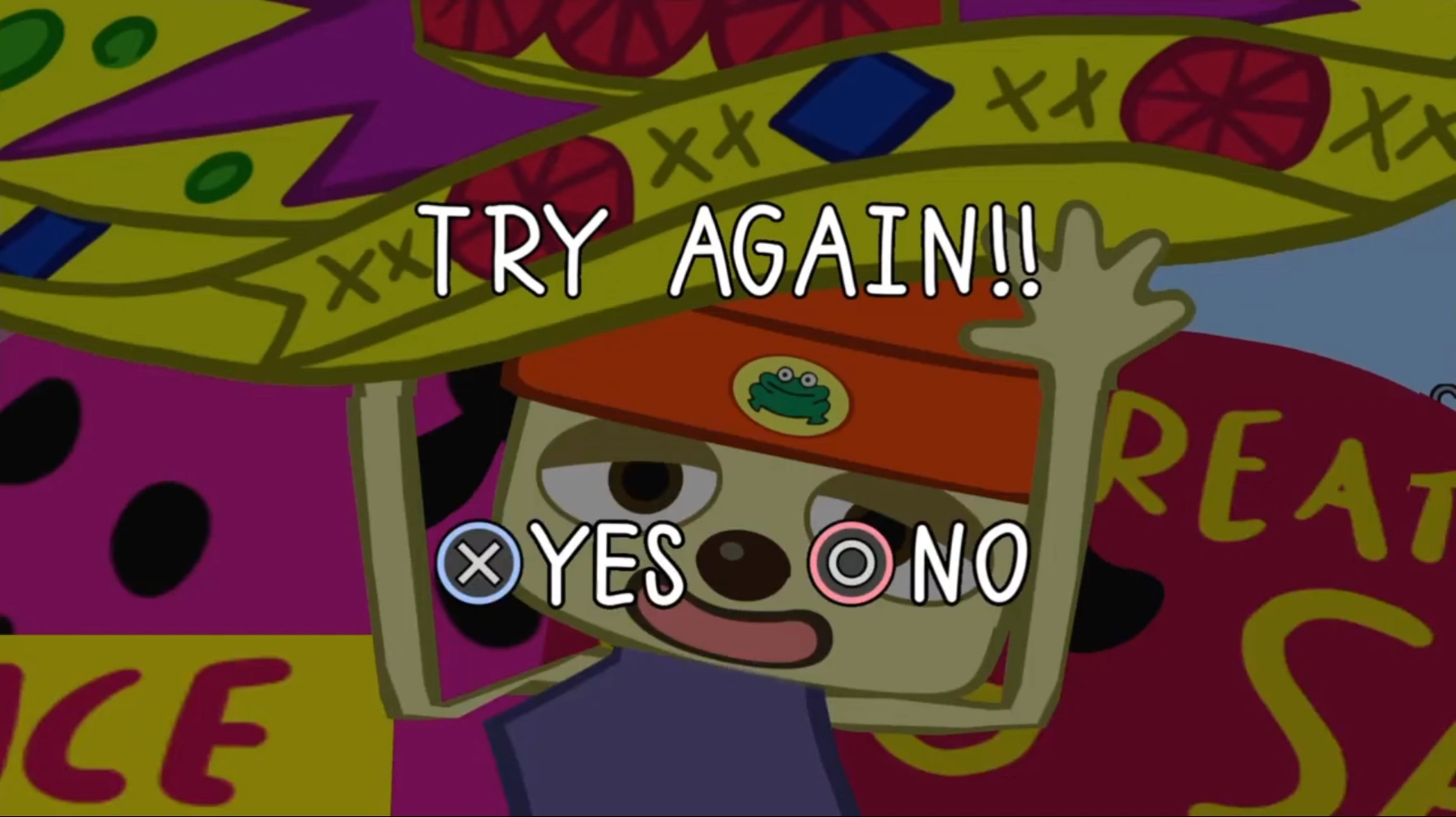 PaRappa the Rapper PS4 Remastered - Stage 3 Try Again!! Screen Picture ...