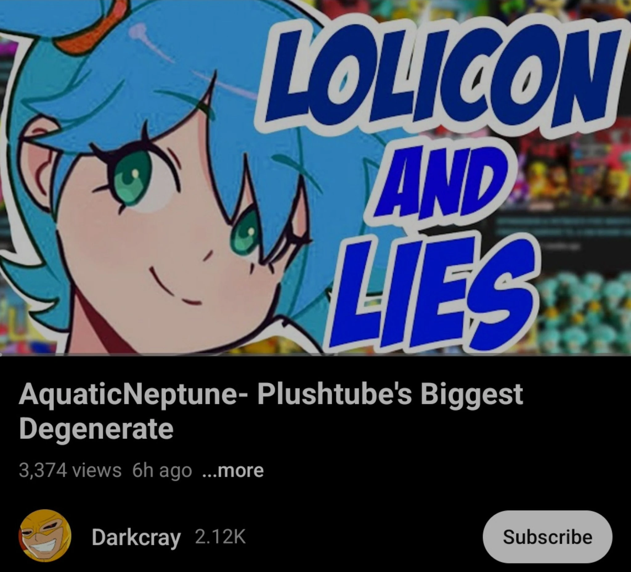 Oh… that’s AquaticNeptune being revealed to be a Lolicon. | Fandom