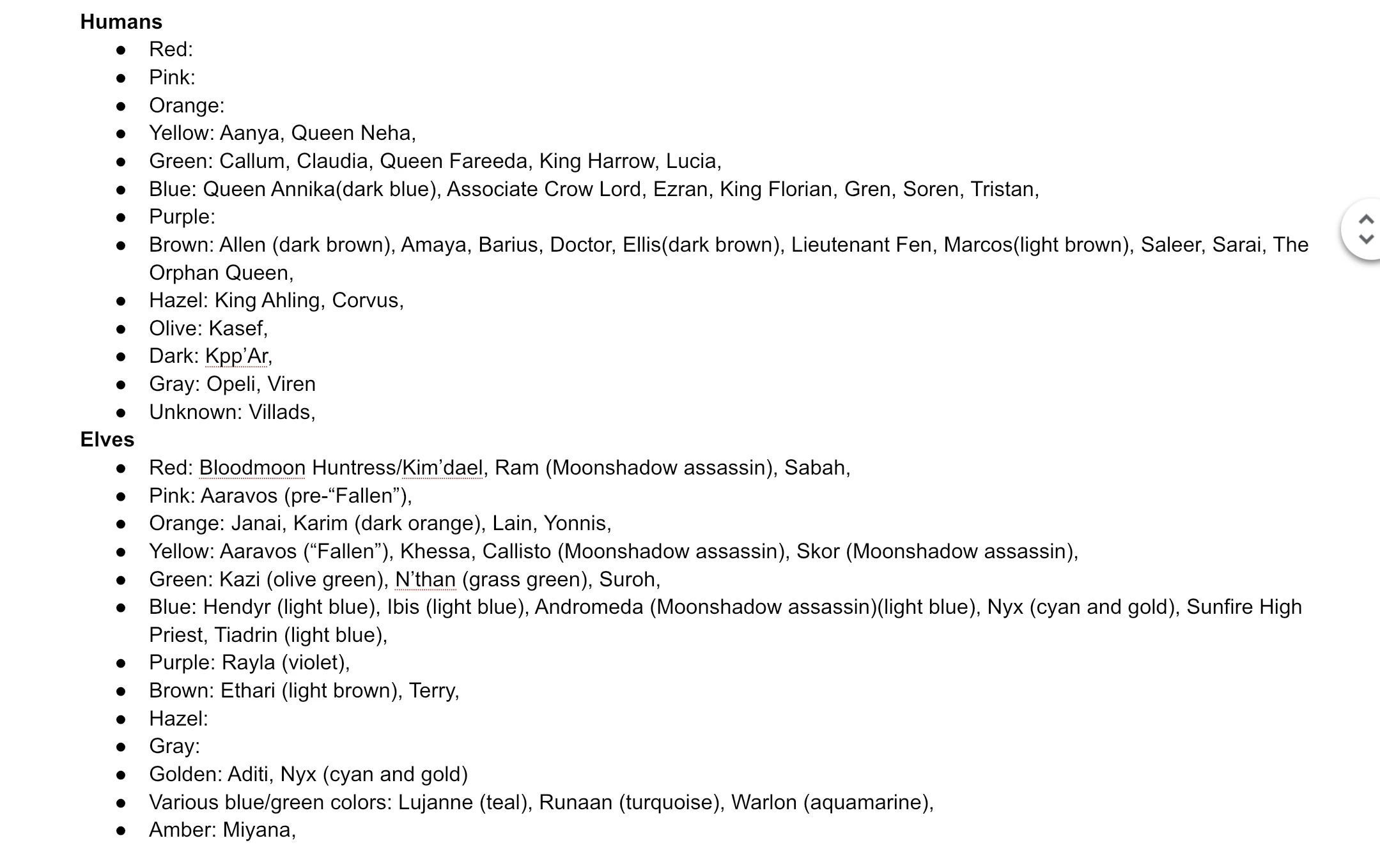 TDP characters’ eye colors | Fandom