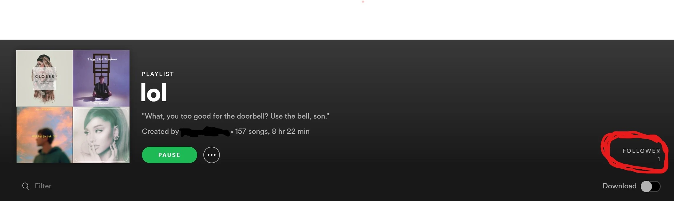 I wonder who that one follower is | Fandom