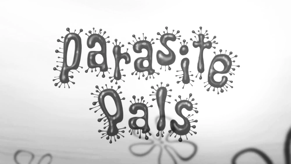 Parasite pals title card in black and white style | Fandom