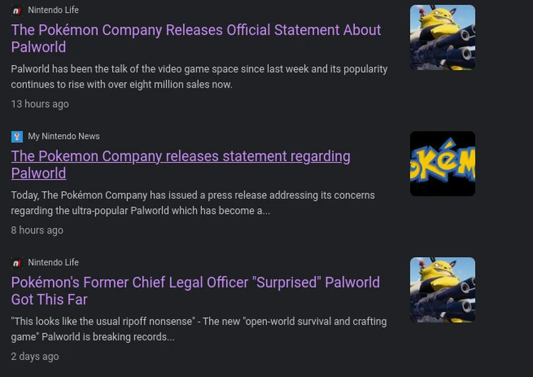 so apparently Pokémon co. might sue palworld so what is your thoughts ...