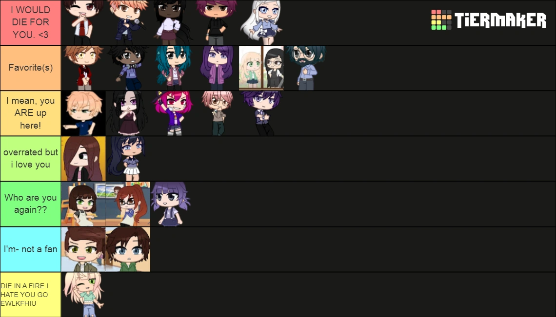 TMF character list! | Fandom