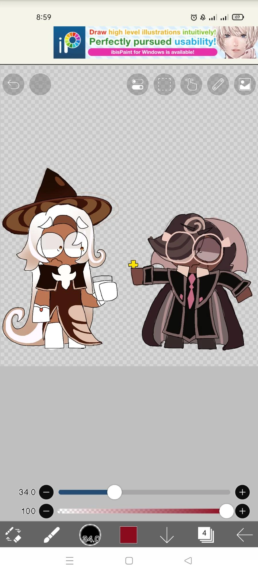 yet unfinished art (TW: bad/cringe style w/bad outline and colouring ...