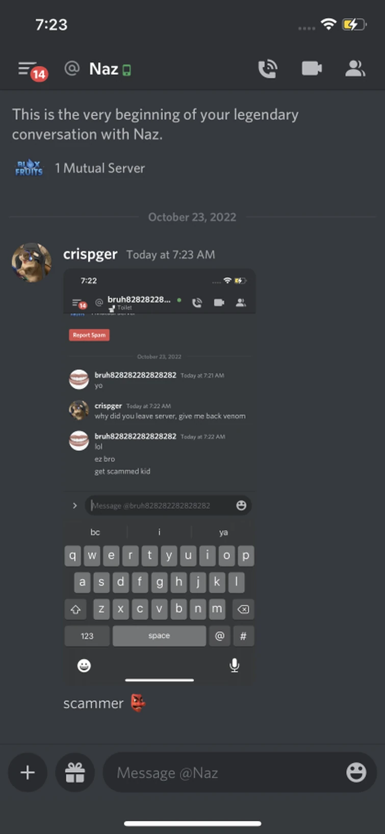 Backfire moment when trying to get the potential scammer role in ...