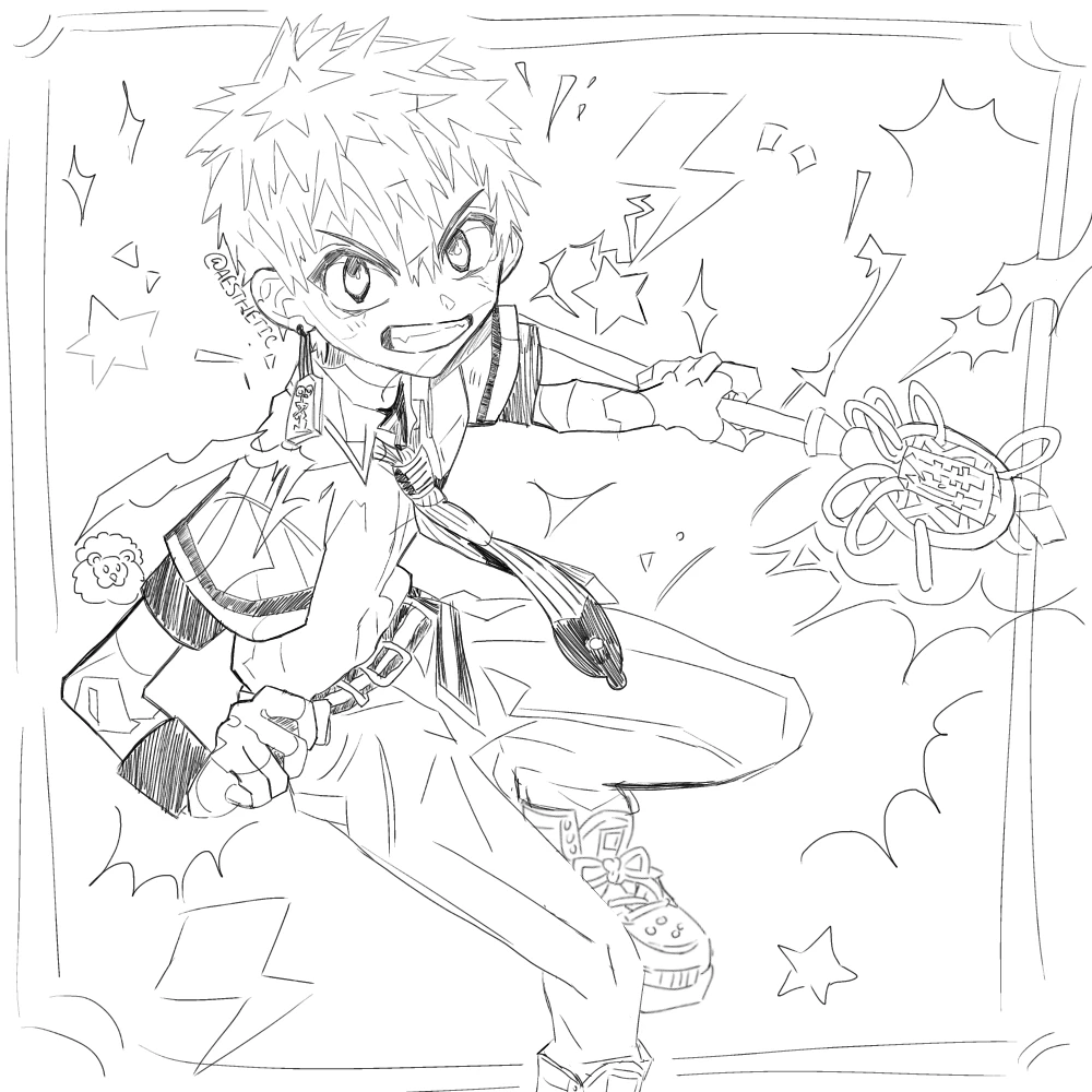Kou’s character card: LINEART FINISHED! Next will be… Mitsuba! (Based ...