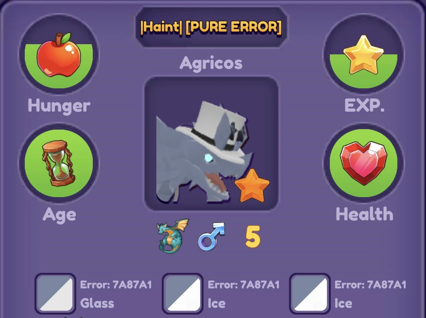 Trading/Selling pure error Agricos (7A87A1) | Fandom