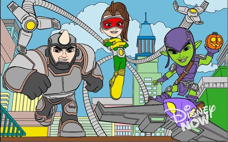 I colored SAHAF - Rhino, Doc Ock, & Green Goblin from the Color Splash ...