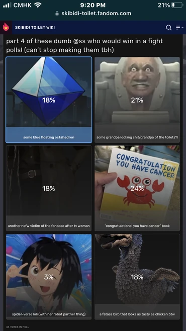 since i stalk evolution short .57 recently, so i managed to make…better who would win polls ...