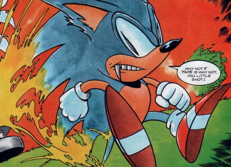 Guys Who the hell Is This Faker?! (Art:Sonic The Comic) | Fandom