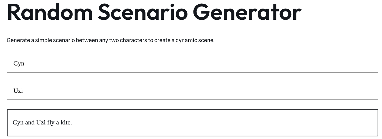 I tried the random scenario generator | Fandom