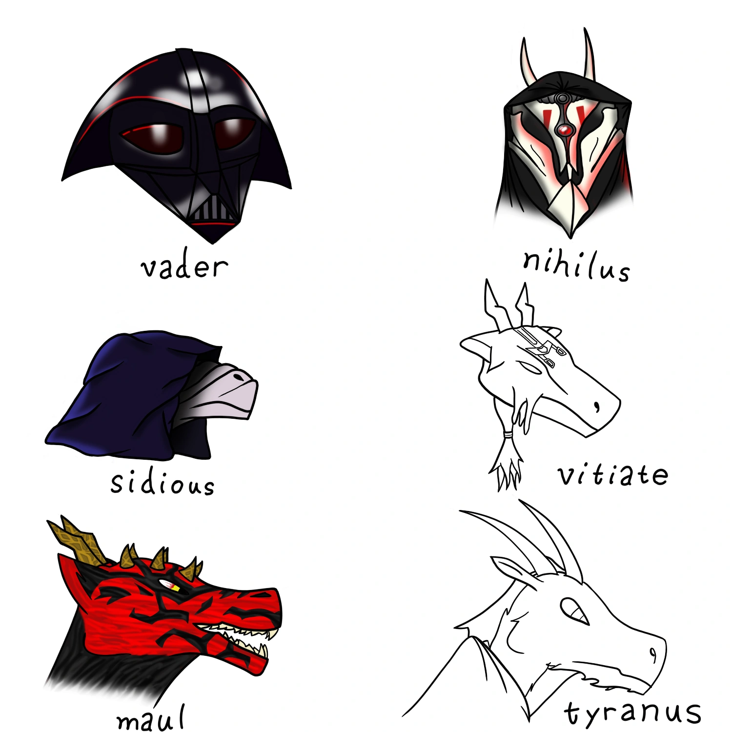 4 / 6 done: Sith Lords as dragons | Fandom