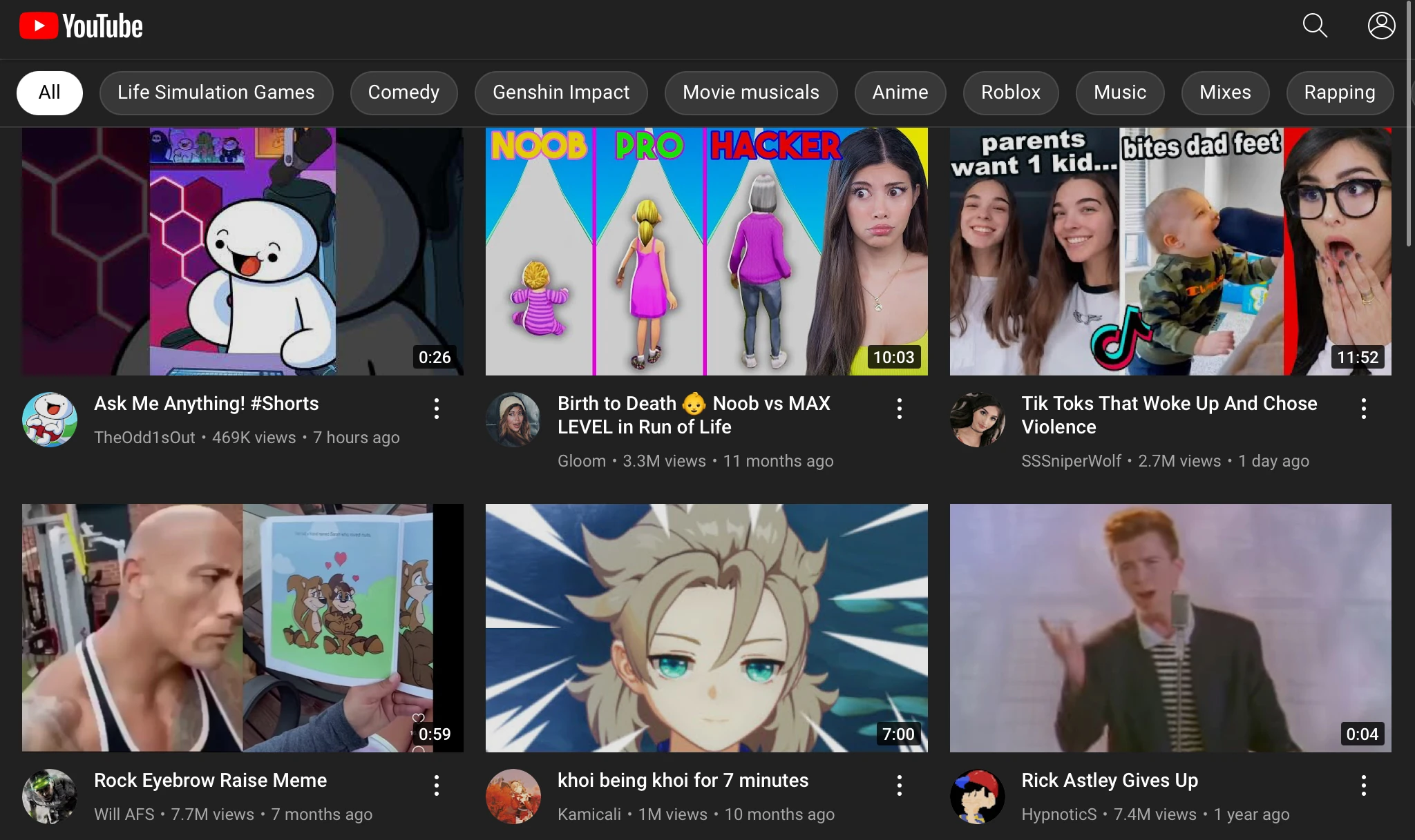 YouTube recommendations page | Fandom