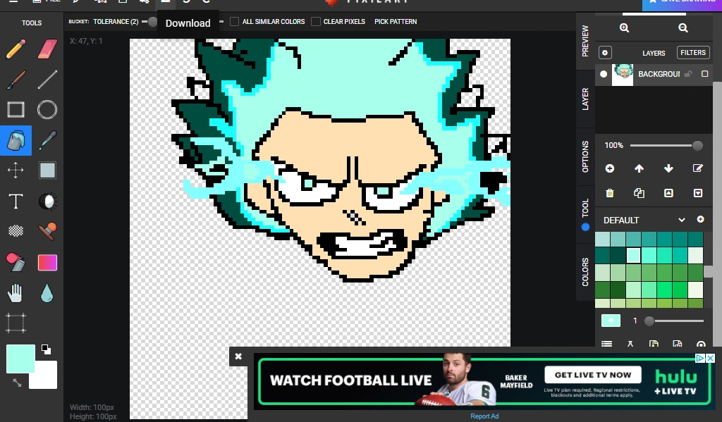 Deku pixel art I made. | Fandom