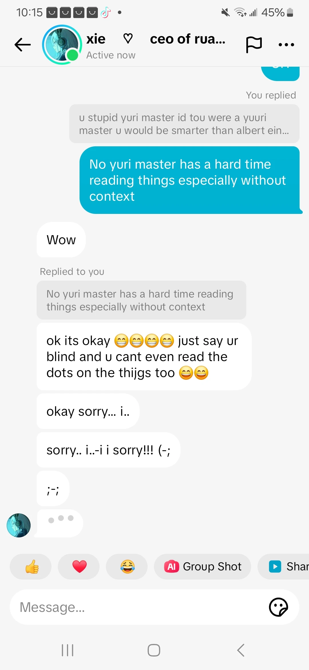 Am I getting made fun of because I didn't get the context of some ...